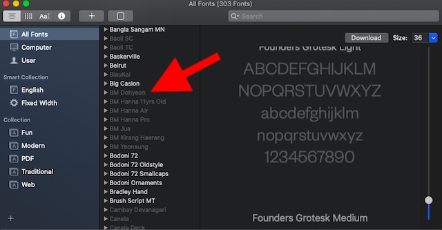 How to Access Newly Added Free Fonts in macOS Catalina | Beebom