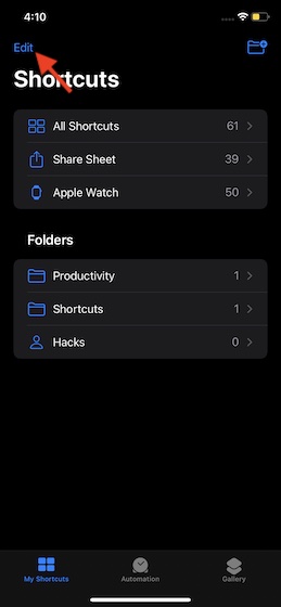 How to Create and Manage Folders in Shortcuts App in iOS 14 | Beebom