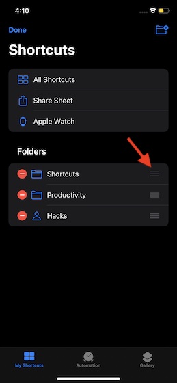 How to Create and Manage Folders in Shortcuts App in iOS 14 | Beebom