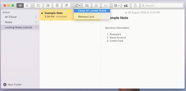 How to Lock Notes in Apple Notes on Mac and iPhone | Beebom