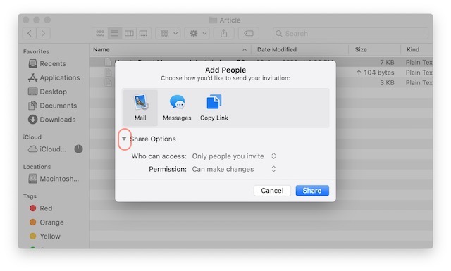 How to Share Files Using iCloud File Sharing on Mac | Beebom
