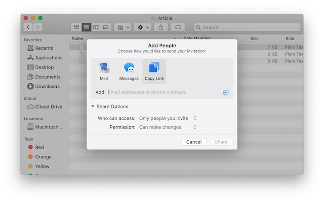 How to Share Files Using iCloud File Sharing on Mac | Beebom