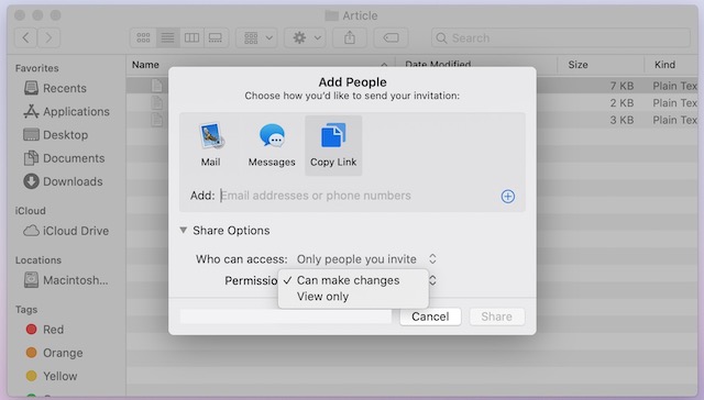 How to Share Files Using iCloud File Sharing on Mac | Beebom