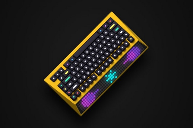 "Cyberboard" is a Cybertruck-Inspired Keyboard With an LED Strip