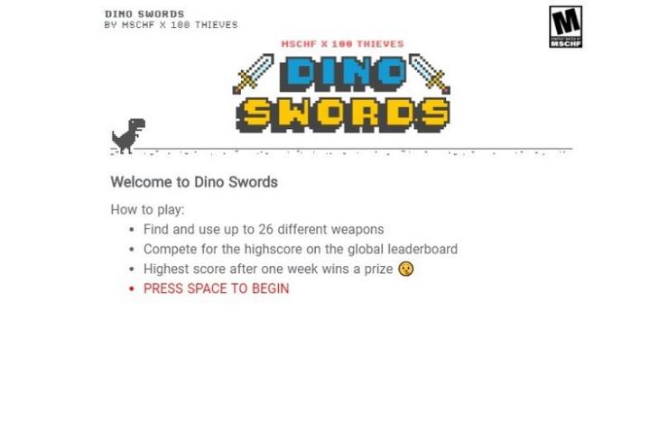 Dino Swords” is Chrome’s T-Rex Game with Weapons | Beebom