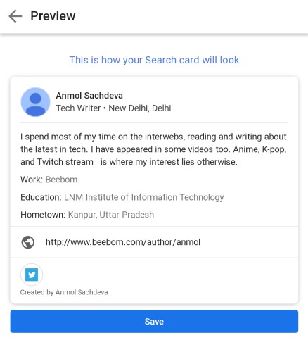 Google Introduces 'People Cards' in India; Here's How To Create One For ...