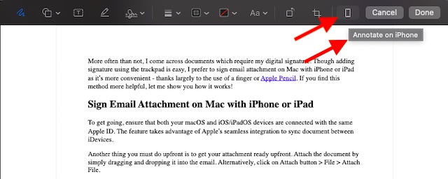 How to Use iPhone or iPad to Sign Email Attachment on Mac | Beebom