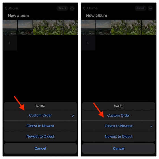 How to Sort Images and Videos in Photos App in iOS 14 | Beebom