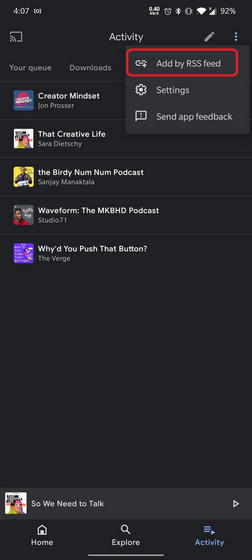 How to Subscribe to Private RSS Feeds on Google Podcasts | Beebom