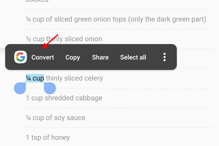 Android's Smart Selection Tool Now Supports Unit Conversions | Beebom
