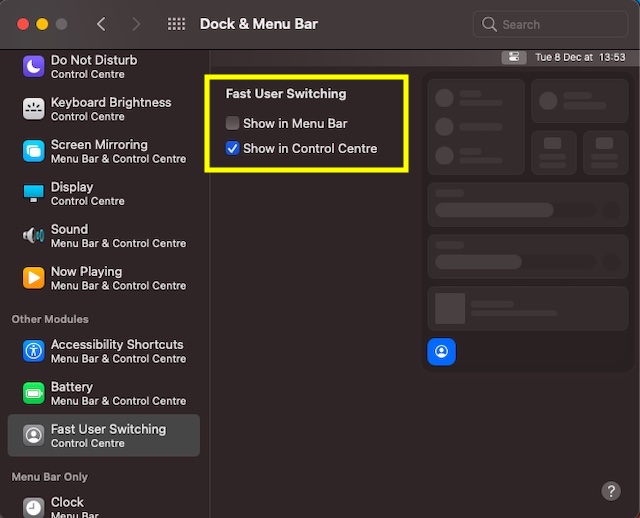How to Enable Fast User Account Switching in macOS Big Sur | Beebom