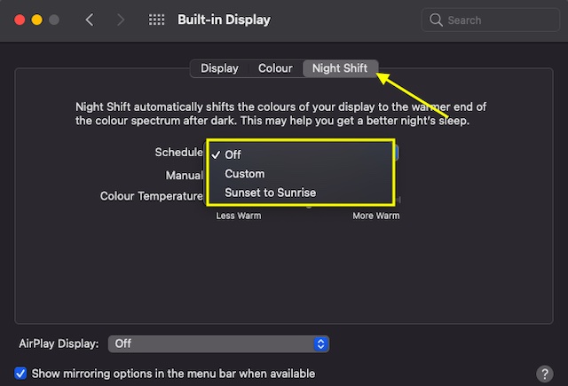 How to Customize and Use Night Shift on Mac | Beebom