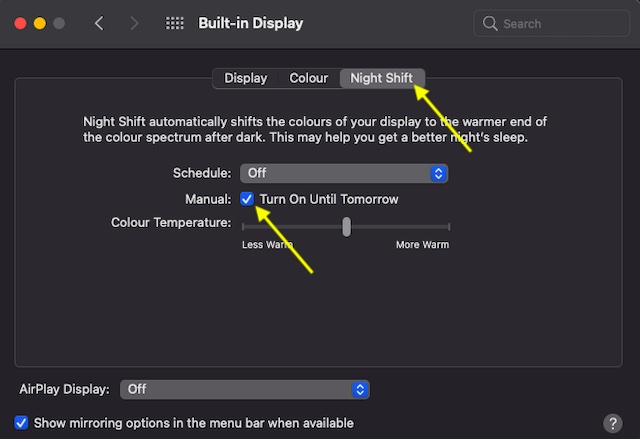 How to Customize and Use Night Shift on Mac | Beebom