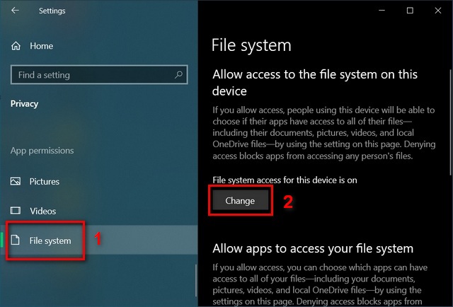 How to Disable File System Access for Apps in Windows 10 | Beebom