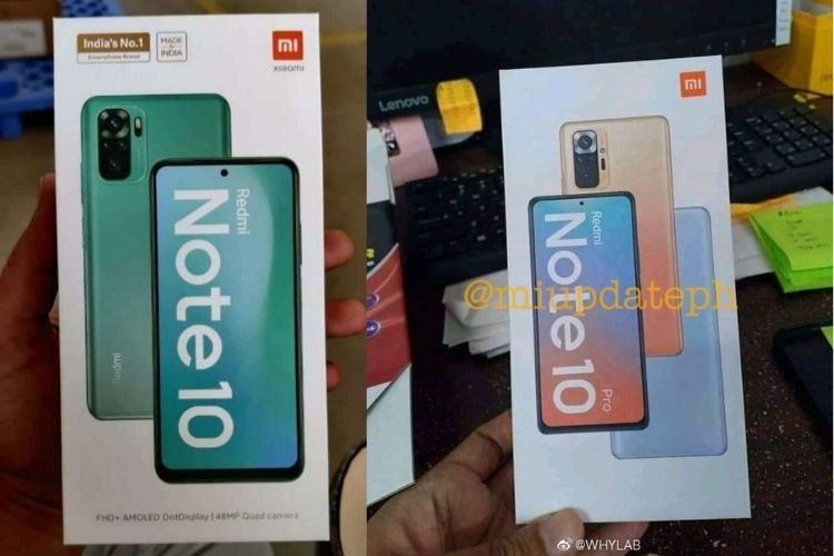 Redmi Note 10, Note 10 Pro Retail Box Surfaces Online | Beebom