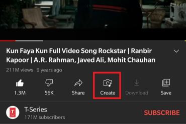 YouTube Adds a 'Create' Button for Shorts in Player Interface | Beebom