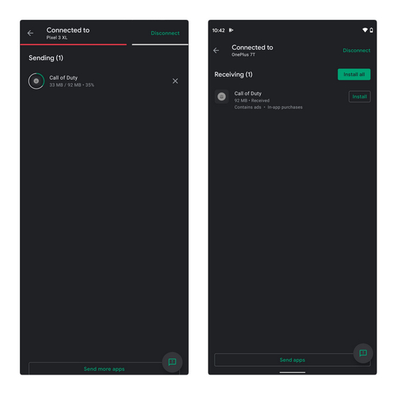How to Send and Receive Apps via Nearby Share | Beebom