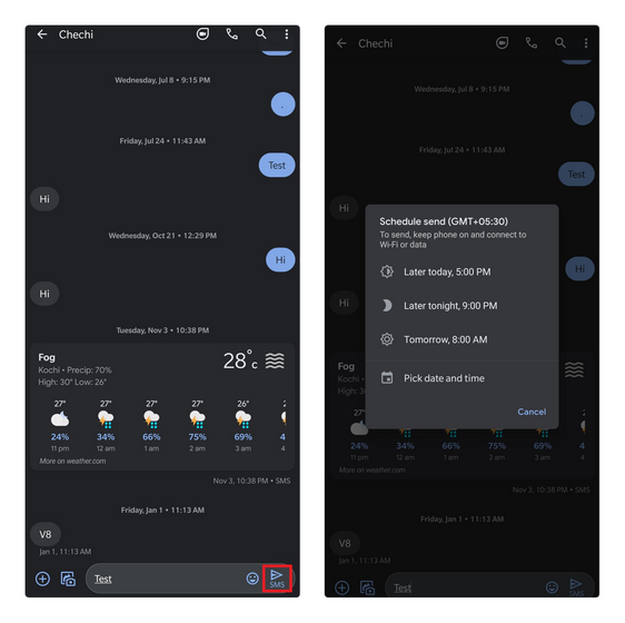How to Schedule Text Messages on Android in 2022 | Beebom