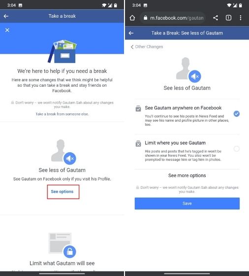 How to Take a Break From Someone on Facebook | Beebom