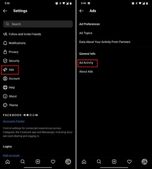 How to Find Recently Viewed Ads on Instagram and Facebook | Beebom