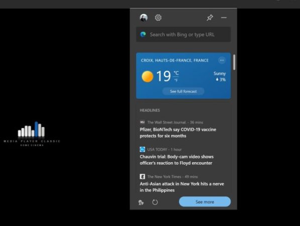 Microsoft Edge Floating Tabs
