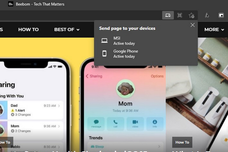 How to Share Tabs Across PC and Mobile on Microsoft Edge | Beebom