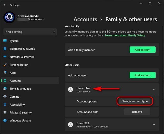 How to Remove Microsoft Account from Windows 11 [Guide] | Beebom