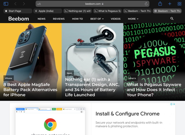 How to Change the Safari Tab Bar Style on iPad | Beebom