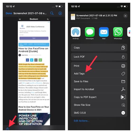 How to Edit PDF on iPhone using the Files App | Beebom