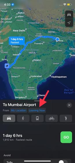 How to Set Leaving and Arrival Times for Driving Directions in Apple ...