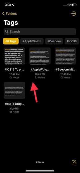 How to Organize Notes with Tags on iPhone and iPad | Beebom