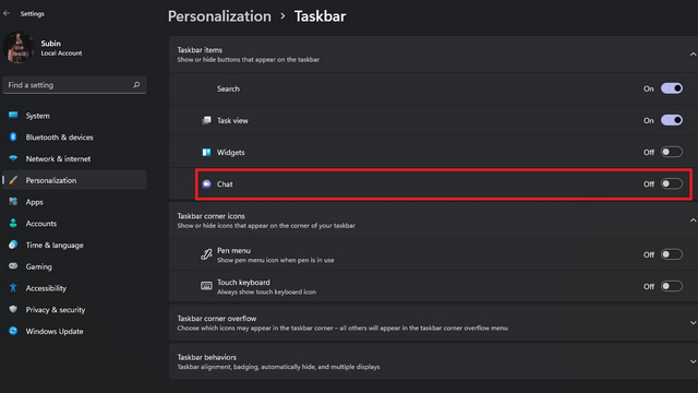 How to Disable Microsoft Teams Chat Icon in Taskbar on Windows 11 | Beebom
