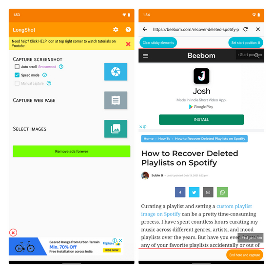 How to Take Scrolling Screenshots in Android 12 | Beebom
