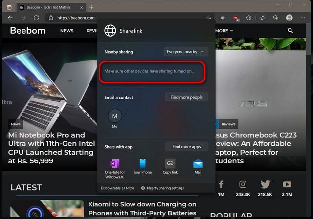 What Is Nearby Sharing and How to Enable It on Windows 11? | Beebom