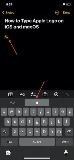 How to Type Apple Logo on iPhone, iPad, and Mac [Easy Guide] | Beebom
