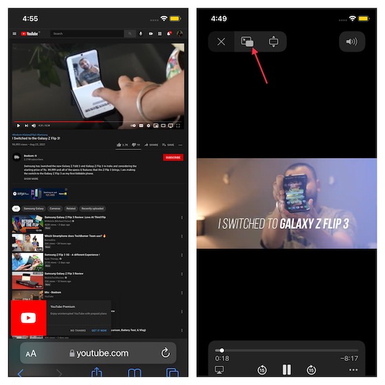 How to Use YouTube Picture-in-Picture (PiP) on iPhone in 2021 | Beebom