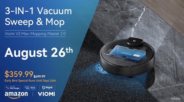 Viomi V3 Max Robot Vacuum: An Automatic Mop and Vacuum Robot for Your ...