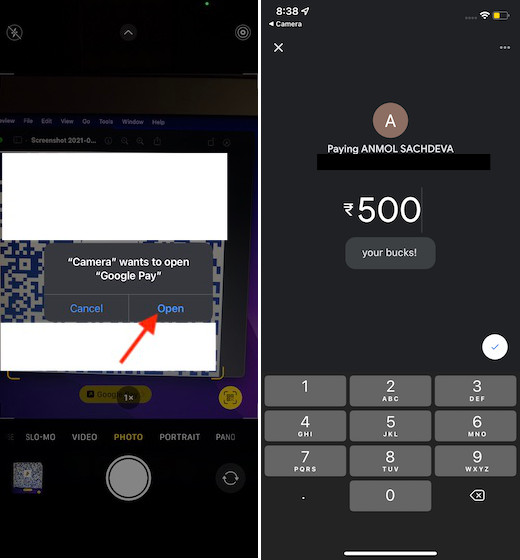 How to Use iPhone Camera App to Make UPI Payments in India | Beebom