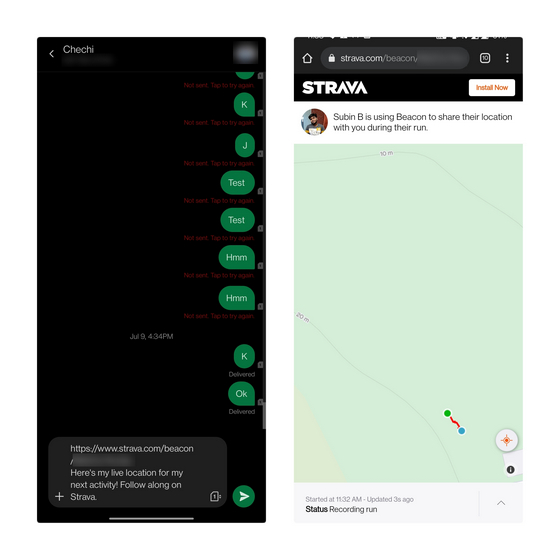 How to Share Live Location with Friends on Strava in 2021 | Beebom