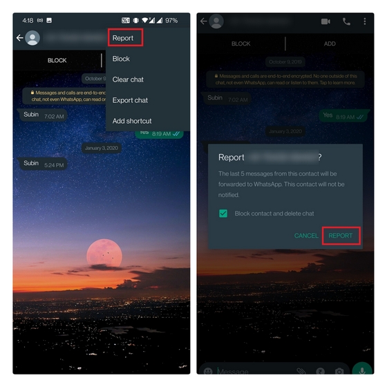 How to Report WhatsApp Messages in a Few Easy Steps (2021) | Beebom