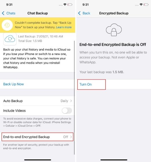 How to Enable End-to-End Encrypted Chat Backups in WhatsApp | Beebom
