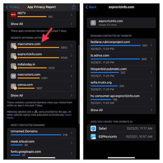 What is App Privacy Report in iOS 15 and How to Use It? (2021) | Beebom