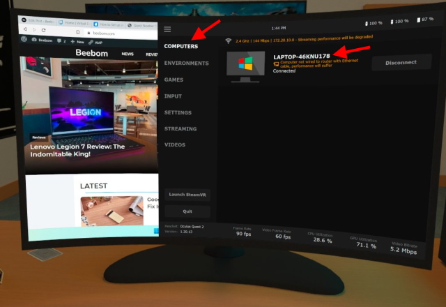 How to Set up and Use Virtual Desktop on the Oculus Quest 2 | Beebom
