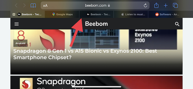 What is Safari Landscape Tab Bar and How to Use It on iPhone? | Beebom
