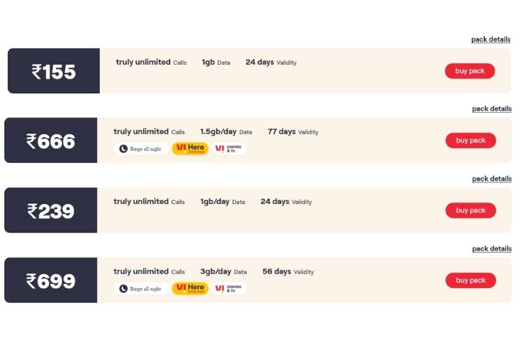 Vodafone Idea (Vi) Introduces New Prepaid Plans in India | Beebom