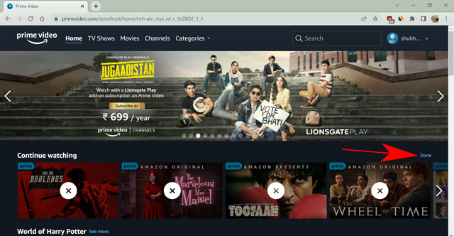 How to Remove Videos from Continue Watching on Prime Video | Beebom