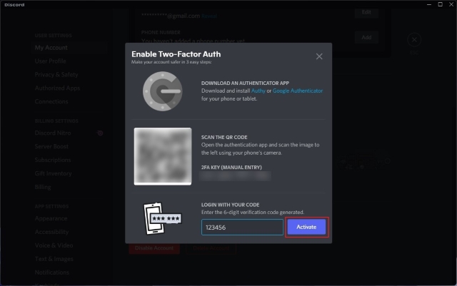 How to Enable or Disable Two-Factor Authentication (2FA) on Discord ...