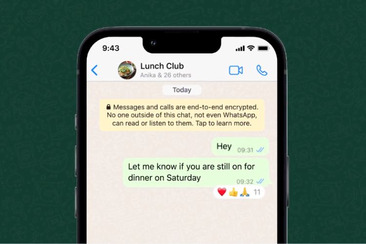 WhatsApp Message Reactions Now Live for All Users; Here's How It Works ...