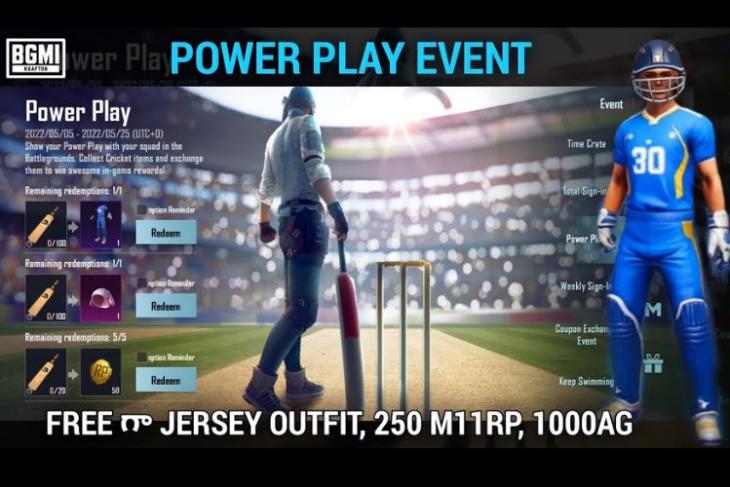 BGMI Power Play Event Announced; Here's How to Get the Free Cricket ...