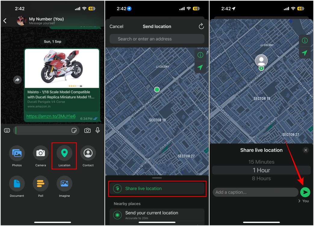 How to Share Location on WhatsApp | Beebom